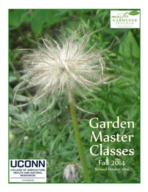 Fillable Online mastergardener uconn Fall 2014 - UConn Extension Master ...