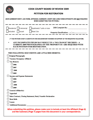 Fillable Online op-pc Cook County Appeal Form Fax Email Print - pdfFiller