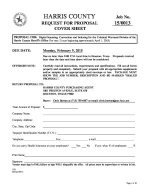 Fillable Online HARRIS COUNTY Fax Email Print - pdfFiller