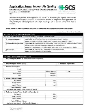 Fillable Online Application Form: Indoor Air Fax Email Print - pdfFiller
