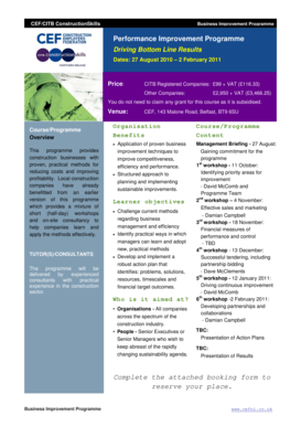 Fillable Online Performance Improvement Programme Complete the ...
