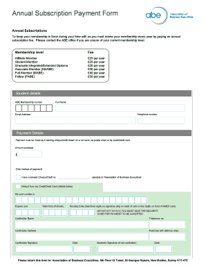 Abe Membership Renewal - Fill and Sign Printable Template Online