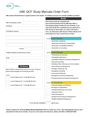 Fillable Online ABE produces Study Manuals to support students in their ...