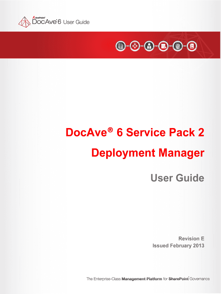 Fillable Online DocAve 6 Service Pack 2 Deployment Manager User Guide ...