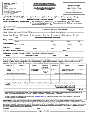 Fillable Online westoveralabama Application for Temporary Business ...