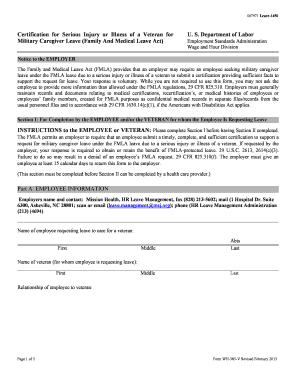 Fillable Online cdn4 mission-health FMLA for Veteran - Mission Health ...