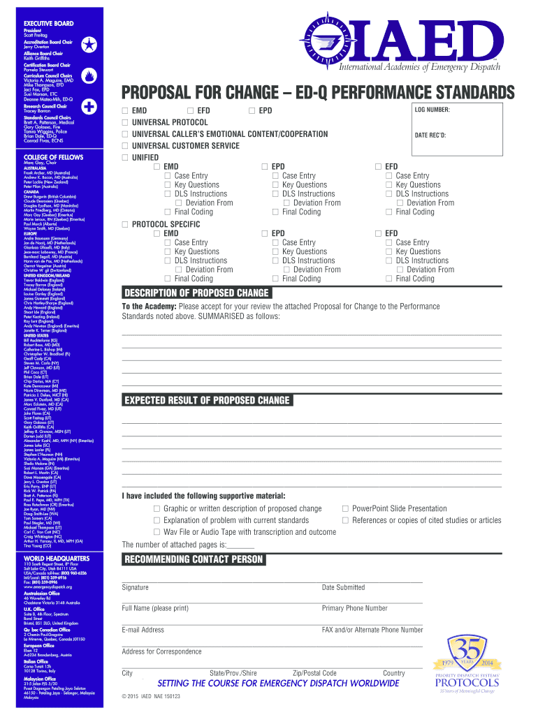 Fillable Online emergencydispatch ED-Q Change - National Academies of ...