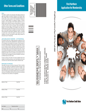 Fillable Online fncu Printable Membership Application - First Northern ...