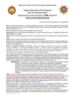 Fillable Online Application for annual permit to USE explosives based ...