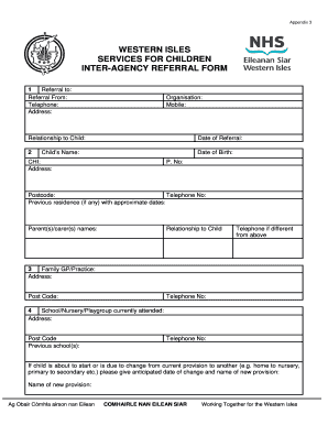 Fillable Online cne-siar gov INTER-AGENCY REFERRAL FORM - cne-siar gov ...
