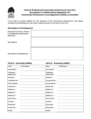Fillable Online Assumption of Liability Notice (Regulation 31) Fax ...