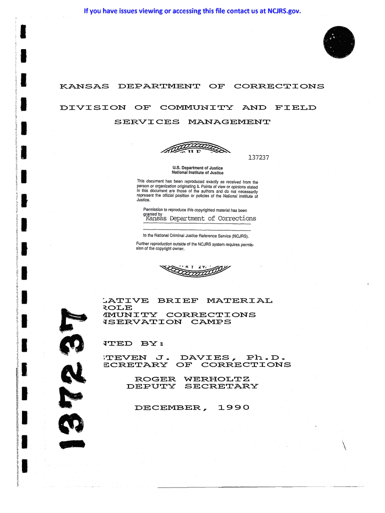 Fillable Online ncjrs Permission to reproduce this copyrighted material ...