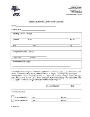 Fillable Online lasc Los Angeles Southwest Fax Email Print - pdfFiller