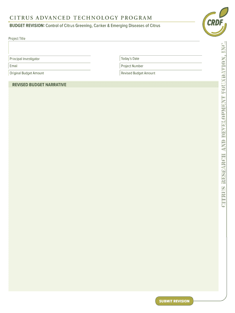 Fillable Online Revised Budget Fax Email Print - pdfFiller