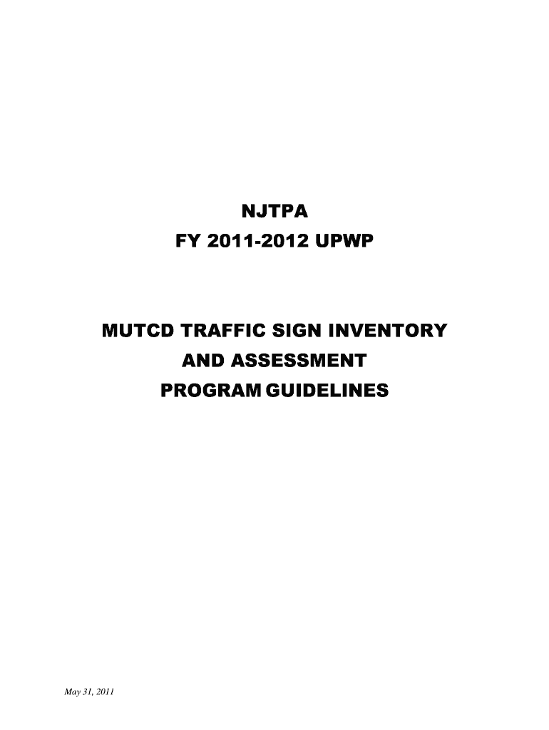 Fillable Online njtpa MUTCD TRAFFIC SIGN INVENTORY AND ASSESSMENT Fax ...