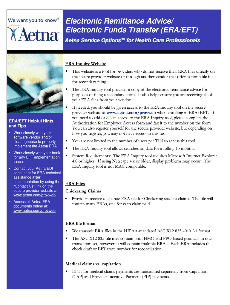 Fillable Online Electronic Remittance Advice/ Fax Email Print - pdfFiller