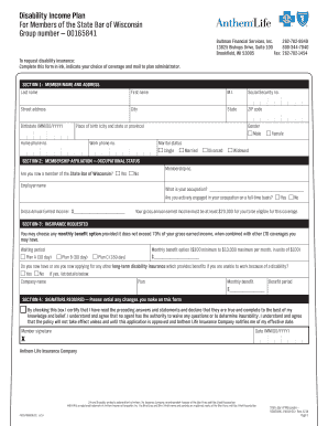 Fillable Online Long-term disability insurance application (PDF ...