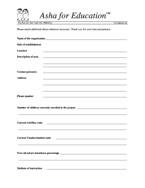 Fillable Online ashanet Asha for Education TM P - ashanet Fax Email ...