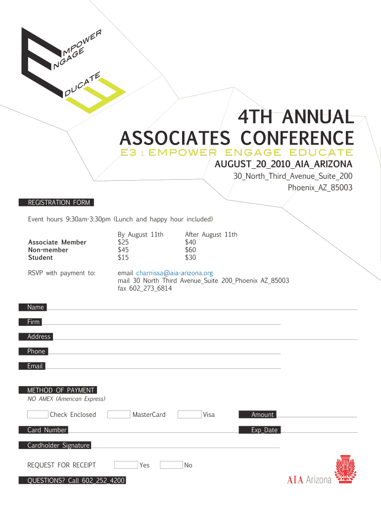 Fillable Online aia-arizona To register - AIA Arizona Fax Email Print ...