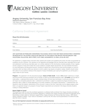 Fillable Online California Enrollment Agreement Fax Email Print - pdfFiller