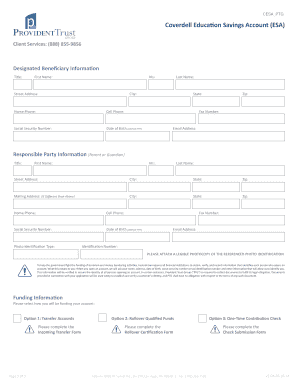 Fillable Online (ESA) Application - Provident Trust Group Fax Email ...