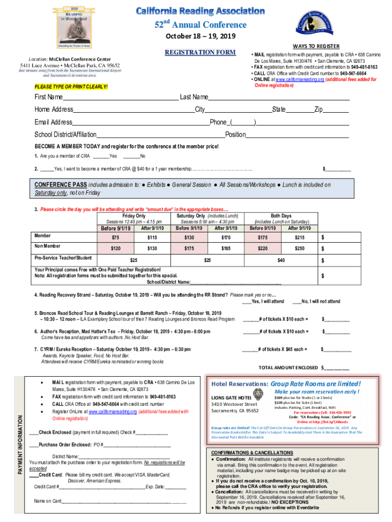 Fillable Online 52 Annual Conference - storage.snappages.site Fax Email ...