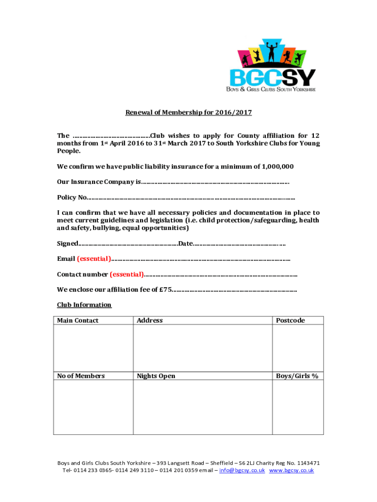 Fillable Online 13+ Sample Membership Application Letters - PDF, Word ...