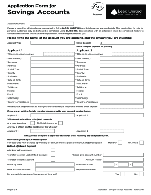 Fillable Online M&S Fixed Rate Savings Application Form Fax Email Print ...
