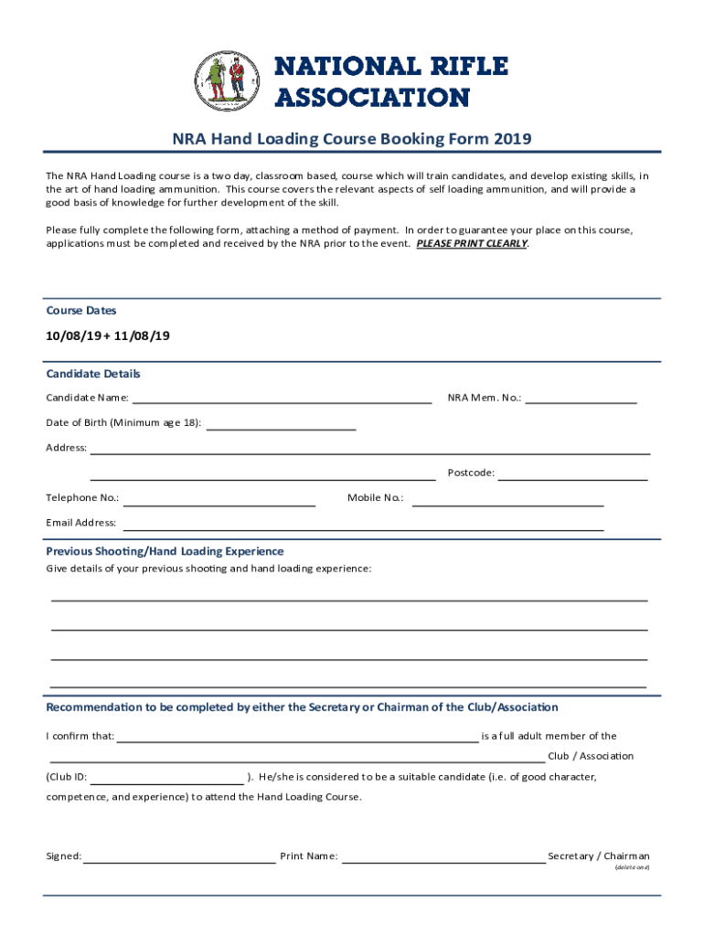 Fillable Online Firearm TrainingNRA ExploreLaw Enforcement Firearms ...