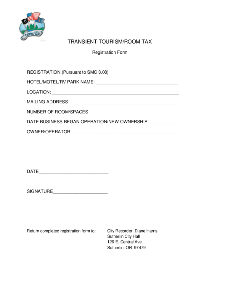 Fillable Online REGISTRATION (Pursuant to SMC 3 Fax Email Print - pdfFiller