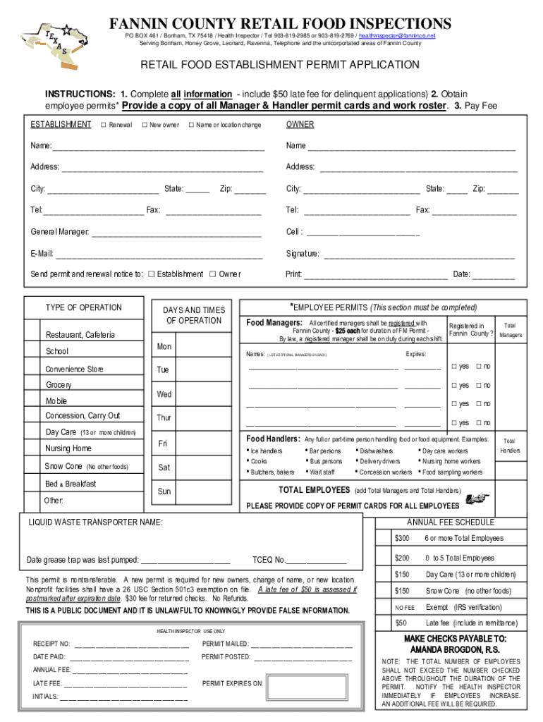 Fillable Online Serving Bonham, Honey Grove, Leonard, Ravenna ...