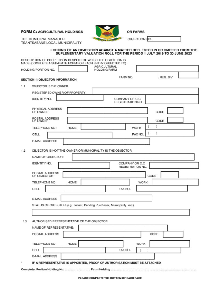 Fillable Online FORM B: PROPERTIES OTHER THAN RESIDENTIAL OR ...