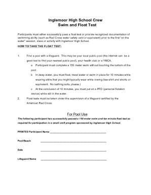 Fillable Online Crew Float Form Fax Email Print - pdfFiller