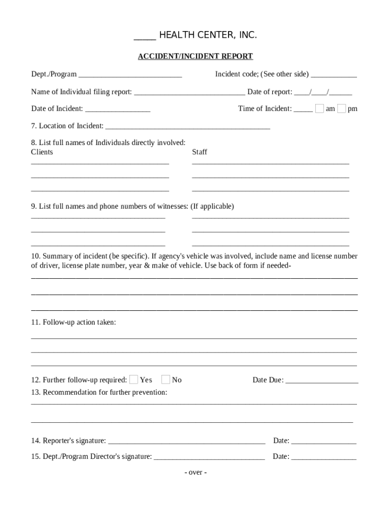 Patient Incident Report Template Health - Health Golds Doc Template ...