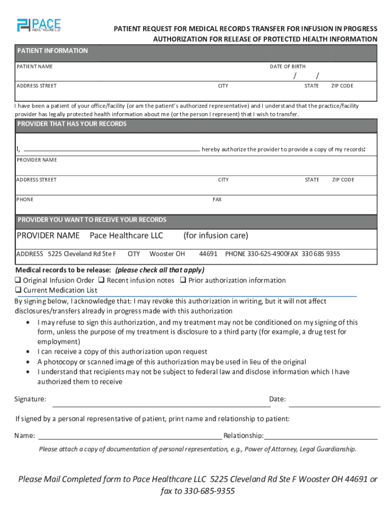 Fillable Online . Medical Records Transfer Fax Email Print - pdfFiller