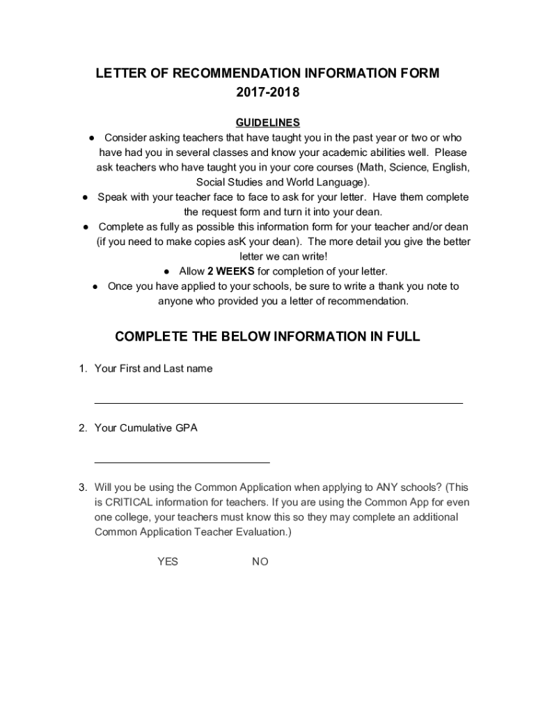 Fillable Online How to Ask a Teacher for a Letter of Recommendation via EmailHow to Ask a ...