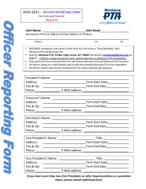 Fillable Online 2020-2021 -- OFFICER REPORTING FORM Fax Email Print ...