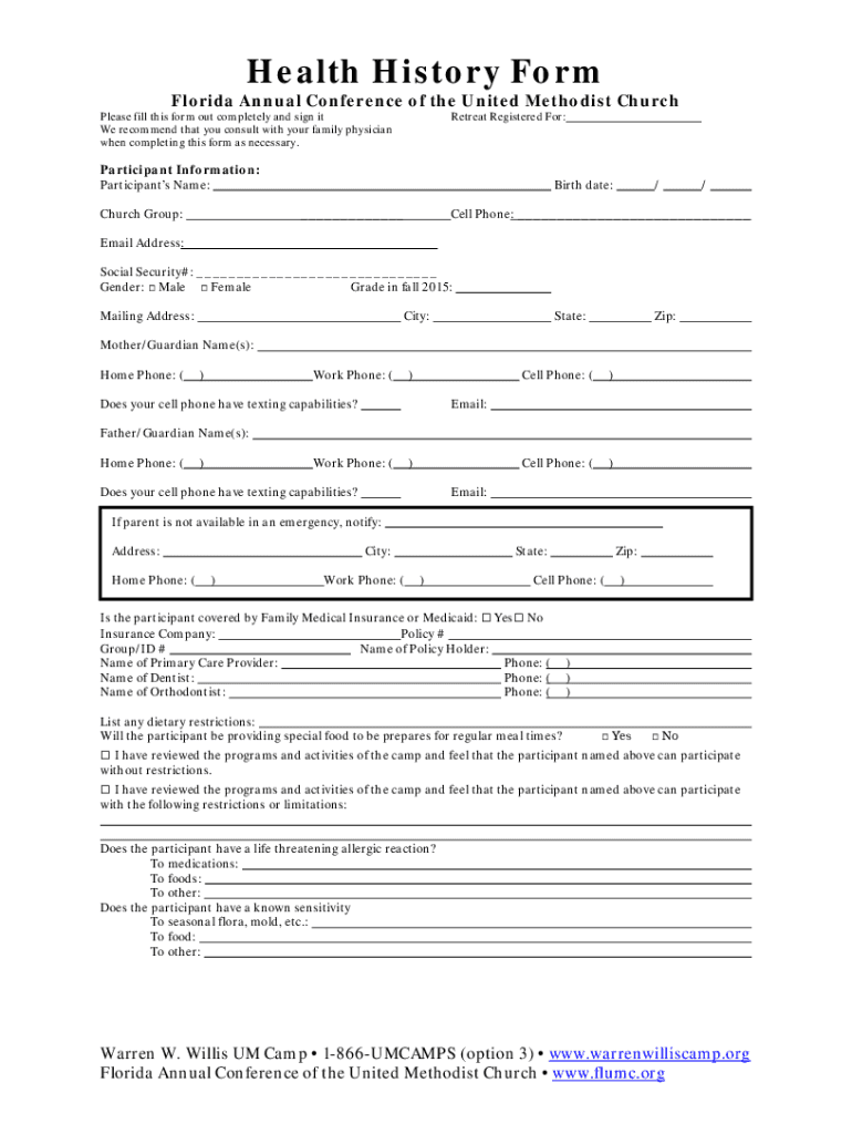 Fillable Online Annual Conferences Directory (U.S.)The United Methodist ...