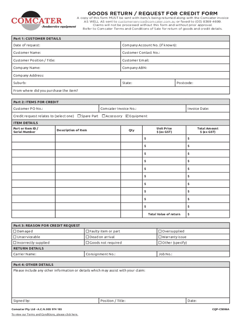 Fillable Online Goods Return Form templateTemplates at ...Goods Return ...