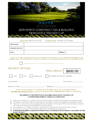 Fillable Online Tradies Cup - 2019 Enrolment Form.doc Fax Email Print ...