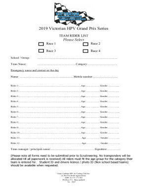 Fillable Online rider registration form 2019.docx Fax Email Print ...