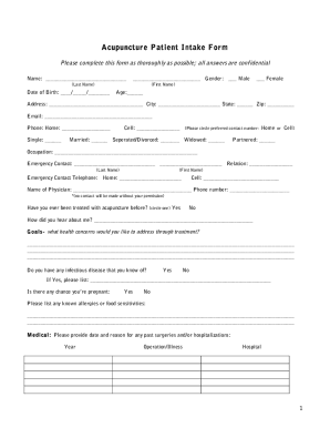 Fillable Online PDF Acupuncture Patient Intake Form - Ohana Wellness ...