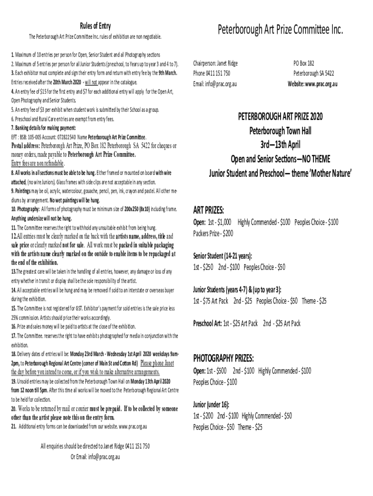 Fillable Online Exhibit Rules and Regulations - ArcWorks Community Art ...