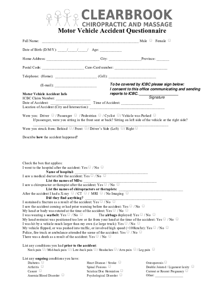 Fillable Online Form 5179 - Motor Vehicle Accident Case Status ... - Mo ...