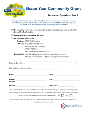 Fillable Online Shape Your Community Evaluation Form Fax Email Print ...