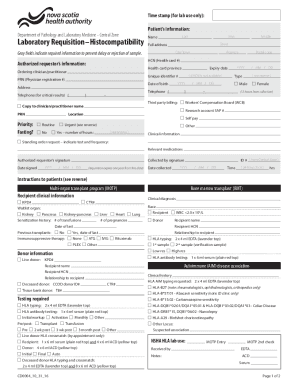 Fillable Online cdha nshealth Lab Requisition Form Template - Fill ...