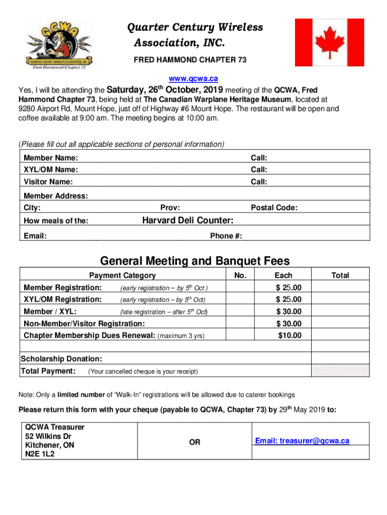 Fillable Online 26th Oct Meal Registration Form Fax Email Print - pdfFiller