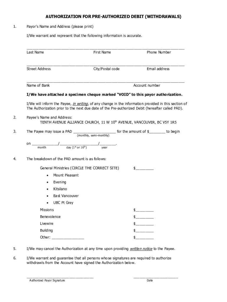 Fillable Online FREE 11+ Bank Authorization Forms in PDFMS WordFREE 11 ...