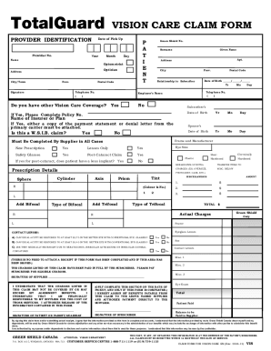 Fillable Online Out of Network Vision Services Claim FormCMS Guidance ...