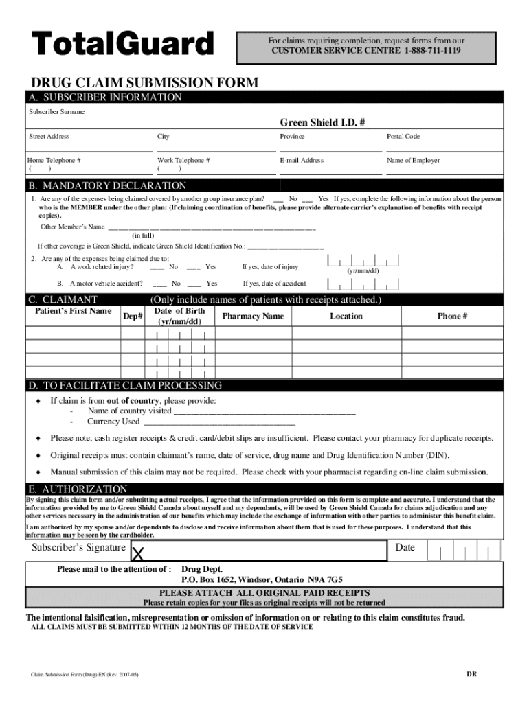 Fillable Online 1500 Claim - Fill Online, Printable, Fillable ...